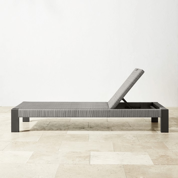 Larnaca Outdoor Slate Grey Metal x All-Weather Weave Chaise | Williams ...