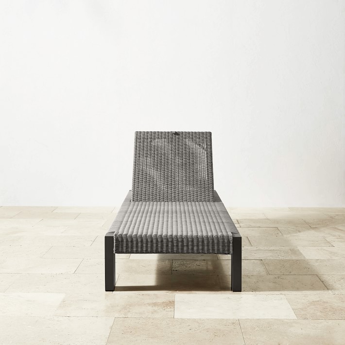 Larnaca Outdoor Slate Grey Metal x All-Weather Weave Chaise | Williams ...