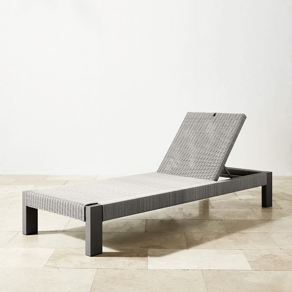 Larnaca Outdoor Slate Grey Metal x All-Weather Weave Chaise | Williams ...