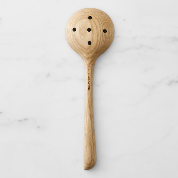 FSC Certified Williams Sonoma Ash Wood Slotted Spoon | Williams Sonoma