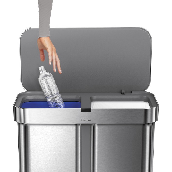 simplehuman Dual Compartment Voice & Sensor Trash Can - 58L | Williams ...