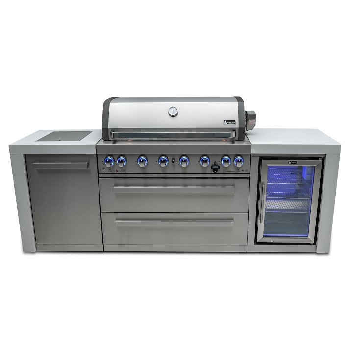 Mont Alpi 805 Deluxe Outdoor Kitchen Island w/ Fridge | Williams Sonoma