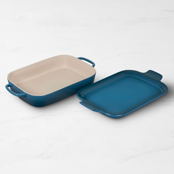 Le Creuset Stoneware Rectangular Baking Pan with Platter Lid | Williams ...