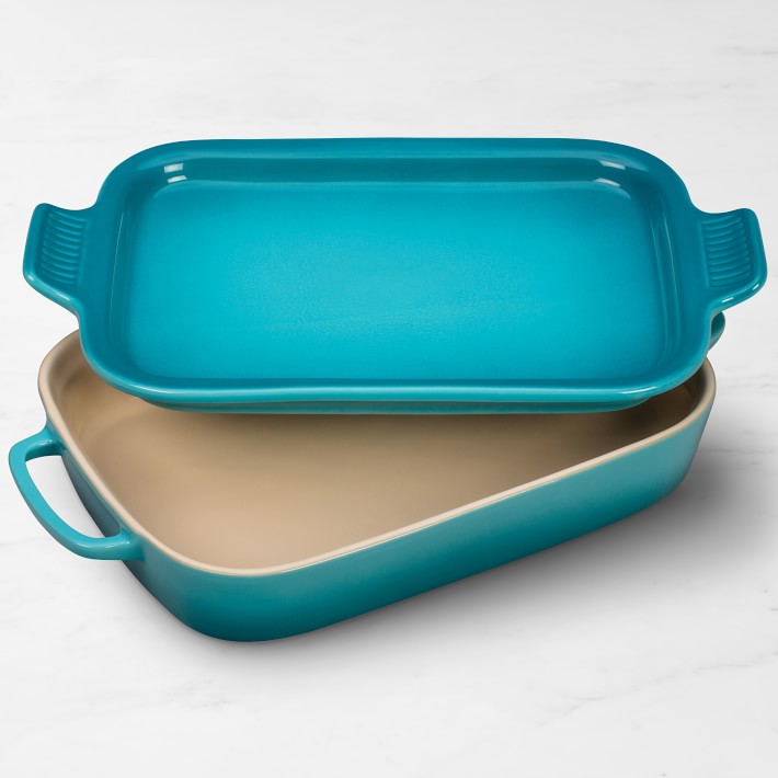 Le Creuset Stoneware Rectangular Baking Pan with Platter Lid | Williams ...