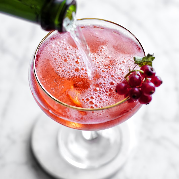 Gold Rim Champagne Coupe Glasses, Set of 4 | Williams Sonoma