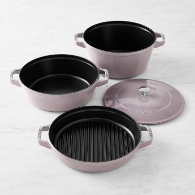 Staub Enameled Cast Iron Stackable 4-Piece Cookware Set | Williams Sonoma