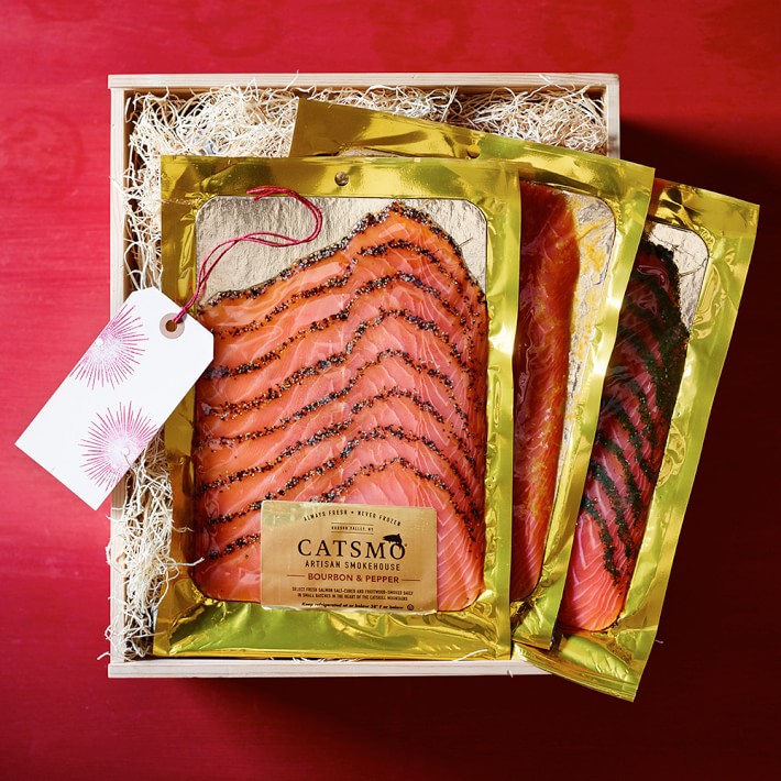 Catsmo Smoked Salmon Trio Gift Box| Seafood Online | Williams Sonoma