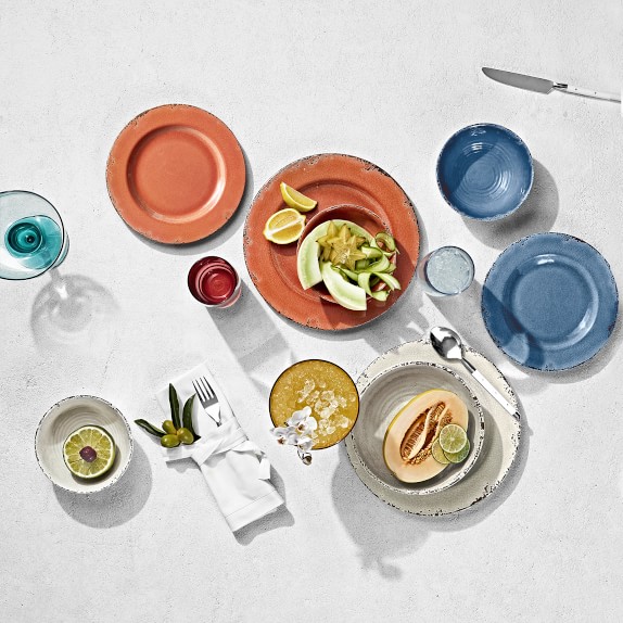 Rustic® Outdoor Melamine 12-Piece Dinnerware Set | Williams Sonoma