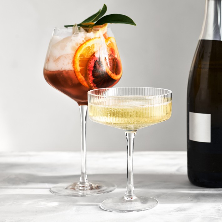 Modern Optic Coupe Glasses, Set of 4 | Williams Sonoma