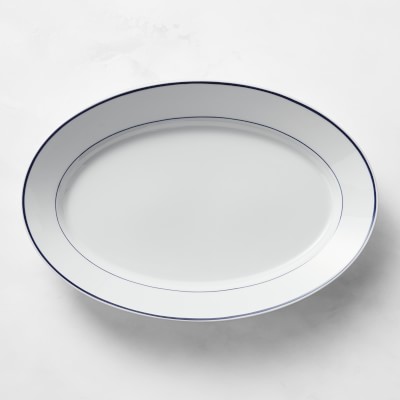 Apilco Tradition Porcelain Blue Oval Serving Platter | Williams Sonoma