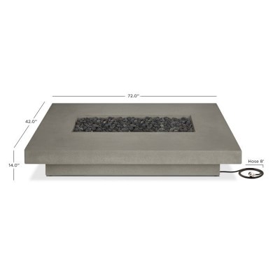 Novato 72" Low Rectangle Propane Fire Table | Williams Sonoma