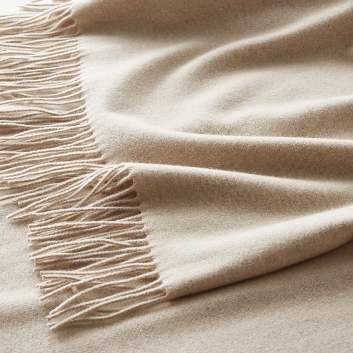 Grand Solid Cashmere Throw Blanket | Williams Sonoma