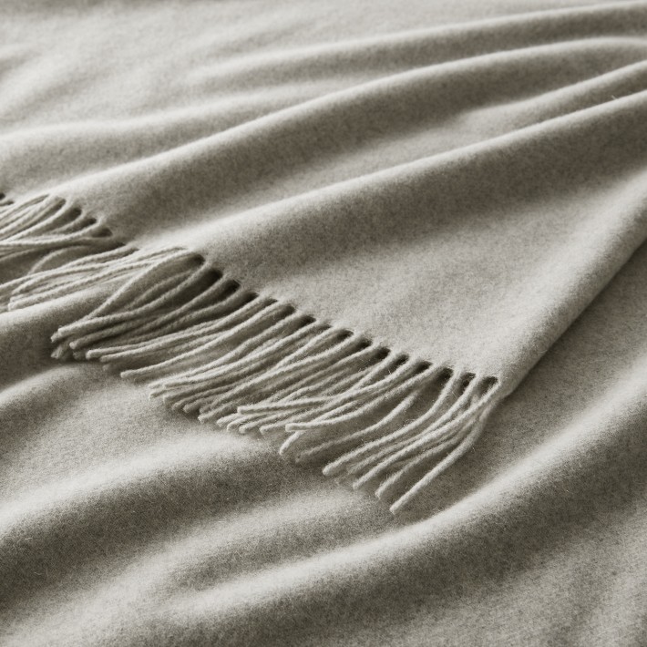 Grand Solid Cashmere Throw Blanket | Williams Sonoma