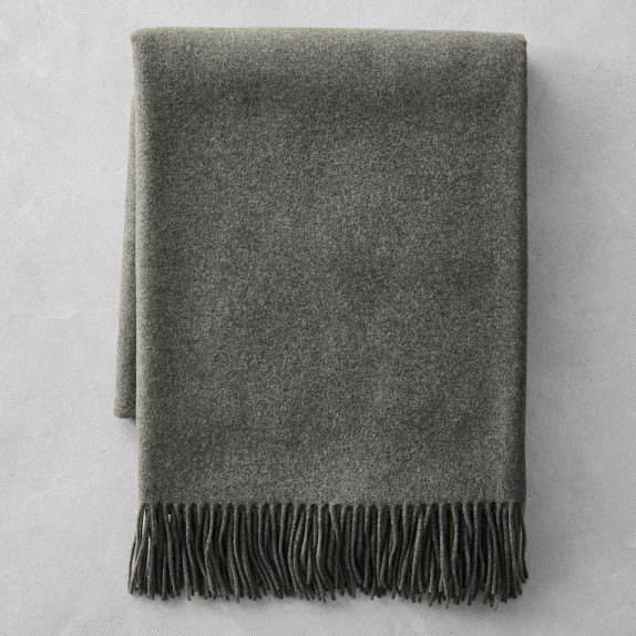 Grand Solid Cashmere Throw Blanket | Williams Sonoma