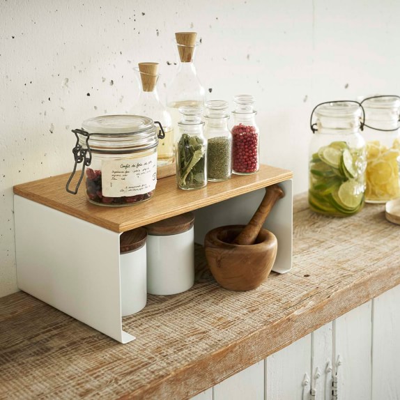 Tosca Wood Top Stackable Kitchen Rack | Cabinet Storage | Williams Sonoma