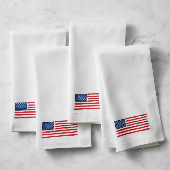 American Flag Napkins, Set of 4 | Williams Sonoma