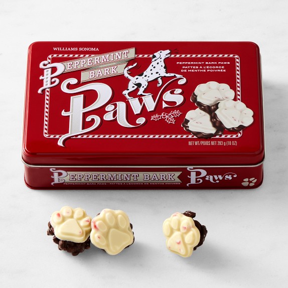 Williams Sonoma Peppermint Bark Paws | Gourmet Chocolate | Williams Sonoma
