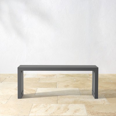 Larnaca Outdoor Metal Dining Bench | Williams Sonoma