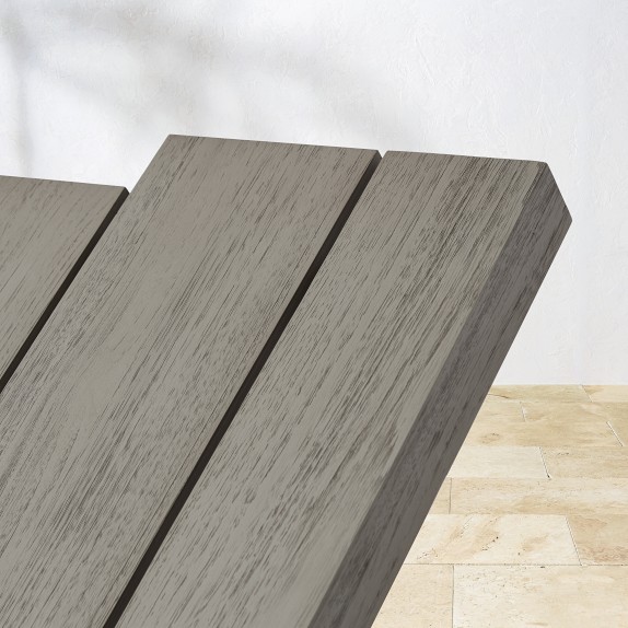 Larnaca Outdoor Grey Teak Chaise | Williams Sonoma