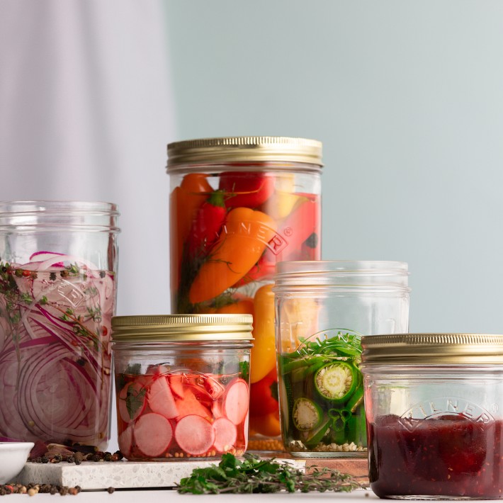 Kilner Wide Mouth Canning Jar, 34 oz, Set of 6 | Williams Sonoma