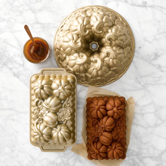 Nordic Ware Nonstick Cast Aluminum Pumpkin Patch Loaf Pan | Williams Sonoma