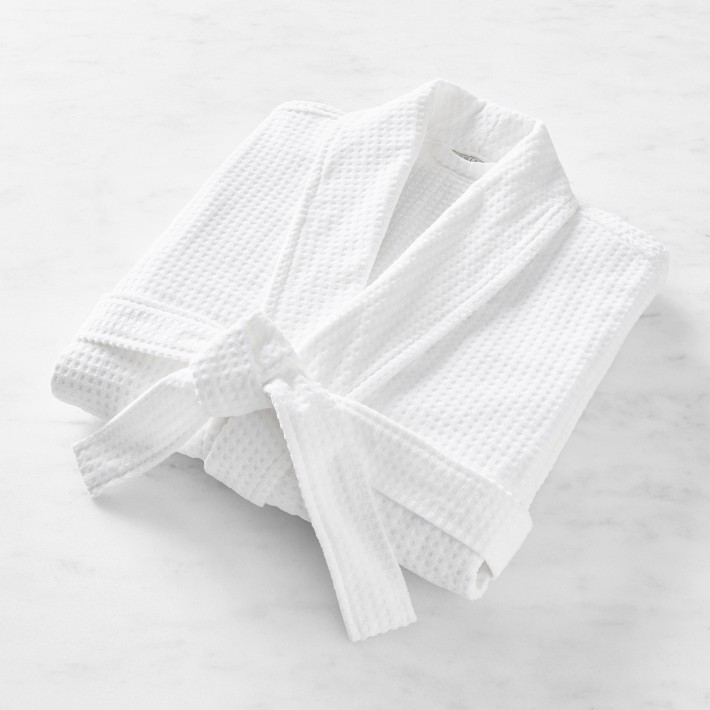 Organic Plush Waffle Velour Robe | Williams Sonoma