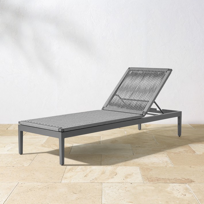 Pasadena Outdoor Metal and Rope Chaise | Williams Sonoma