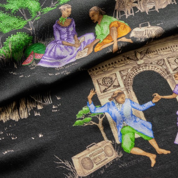 Williams Sonoma Home x Sheila Bridges Harlem Toile Printed Lightweight ...