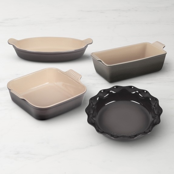 Le Creuset Heritage Stoneware Bakeware Essentials 4-Piece Bakeware Set ...