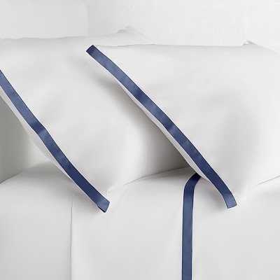 Chambers® Italian Border 300TC Sateen Sheet Set and Duvet Cover Bedding ...