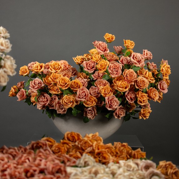 Jeff Leatham Real Touch Faux Toffee Rose Stems, Set of 12 | Williams Sonoma