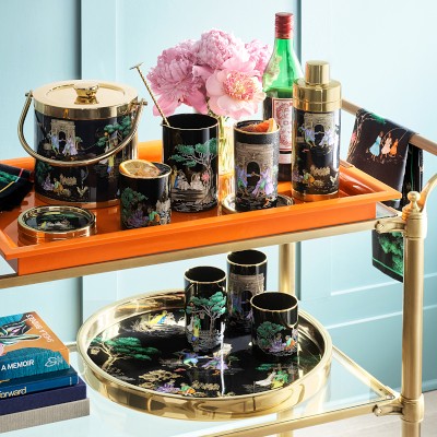 Williams Sonoma x Sheila Bridges Harlem Toile Double-Old Fashioned ...