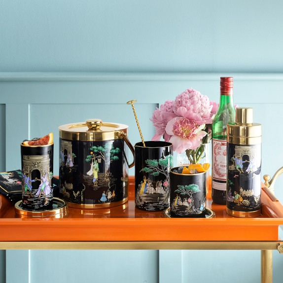 Williams Sonoma x Sheila Bridges Harlem Toile Double-Wall Ice Bucket ...