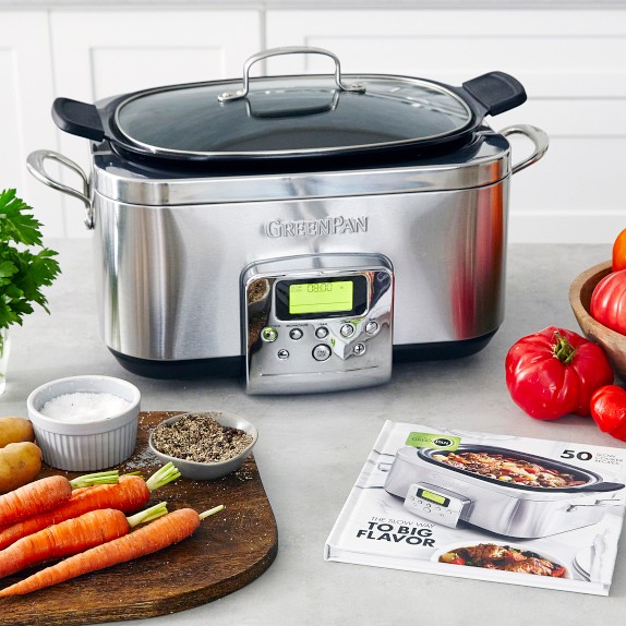 GreenPan™ Premiere Stainless-Steel Slow Cooker + The Slow Way To Big ...