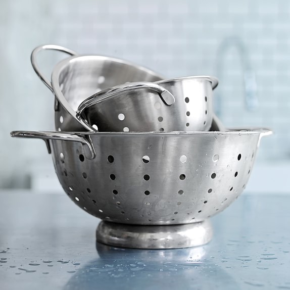 Open Kitchen by Williams Sonoma Stainless-Steel Colanders - Set of 3 ...
