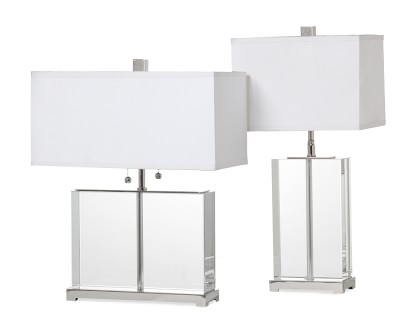 Crystal Tall Block Table Lamp | Williams Sonoma