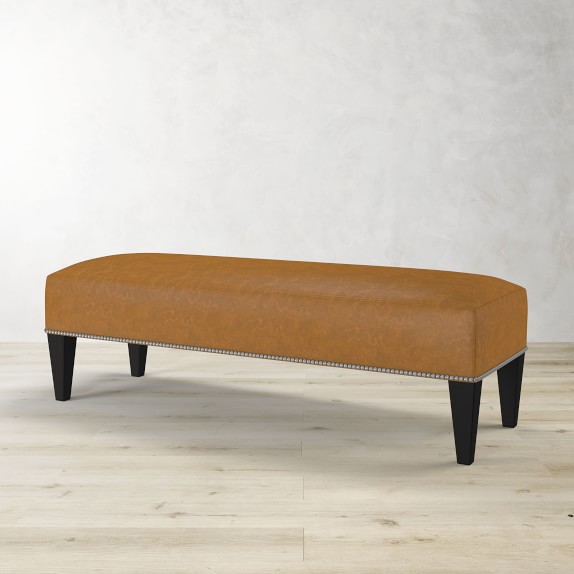 Fairfax Large Bench Ottoman - Tapered Leg with Smooth Top | Williams Sonoma