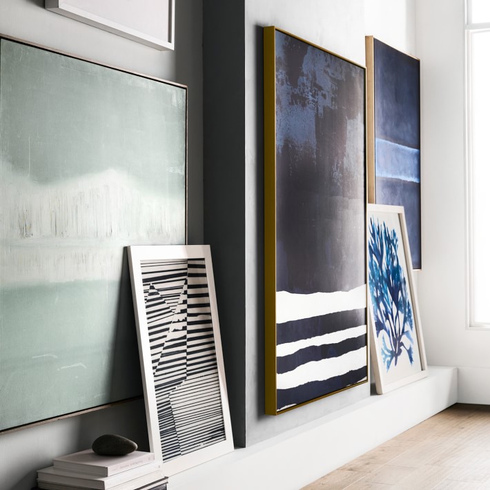 Navy Abstract | Large Wall Art | Williams Sonoma