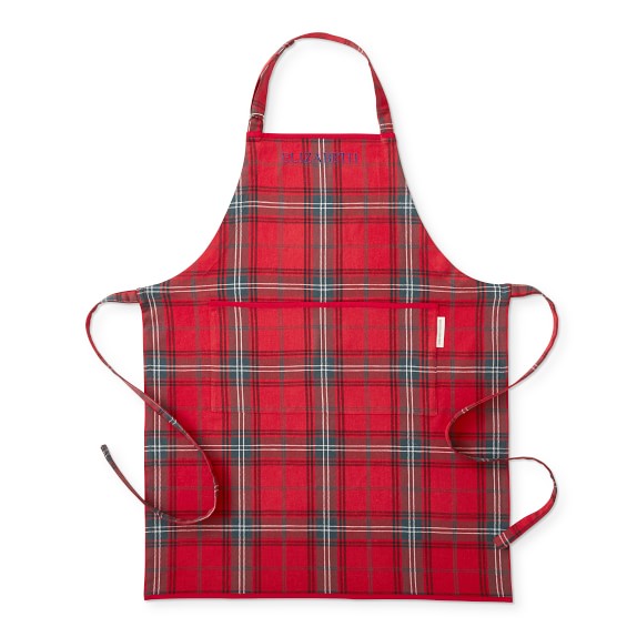 Classic Tartan Kitchen Apron - Red | Williams Sonoma
