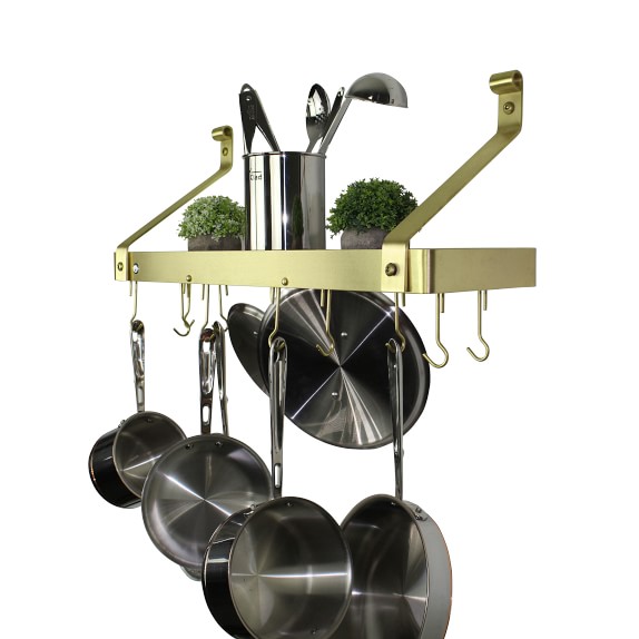 Enclume Wall-Mounted Narrow Shelf Pot Rack | Williams Sonoma
