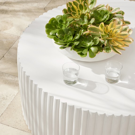 Tropea Fluted Round Coffee Table | Williams Sonoma