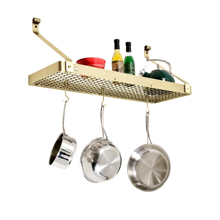 Enclume Wall-Mounted Narrow Shelf Pot Rack | Williams Sonoma