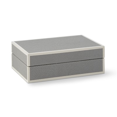 Grey Faux Shagreen Decorative Box | Williams Sonoma