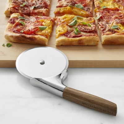 Williams Sonoma Walnut Handled Pizza Wheel | Pizza Tools | Williams Sonoma