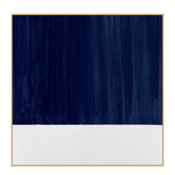 Textured Navy Block | Large Wall Art | Williams Sonoma