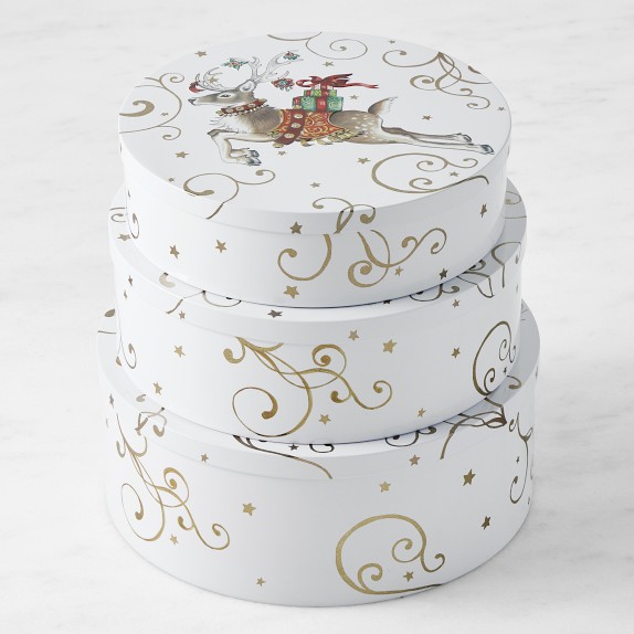 Williams Sonoma Twas Dessert Nesting Tins Set Of 3 Williams Sonoma