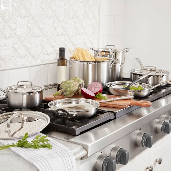 Cuisinart Multiclad Tri-Ply Stainless-Steel 12-Piece Cookware Set ...