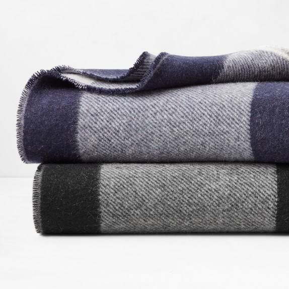 Cashmere Plaid Double Side Throw | Williams Sonoma