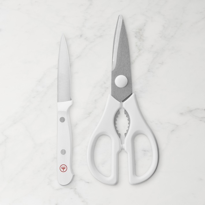 Wüsthof Gourmet White Paring Knife and Shear, Set of 2 | Williams Sonoma