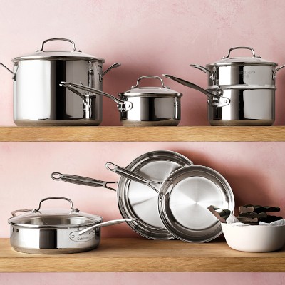 Chef's Classic Stainless Steel 11-Piece Cookware Set | Williams Sonoma